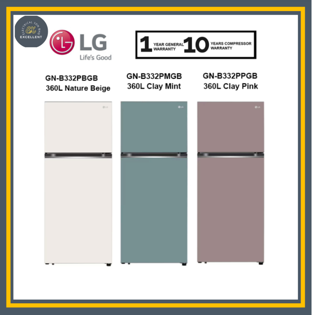 LG 360L Top Freezer Fridge GN-B332PBGB | Shopee Malaysia
