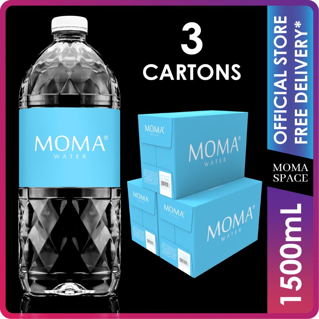 Buy 3 cartons MOMAwater 1500mL (3 cartons x 8 bottles) - Pure Drinking ...