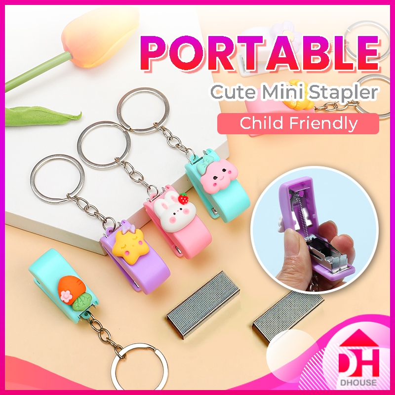 Cute Cartoon Mini Keychain Stapler Hangable Bag Backpack Keychains ...