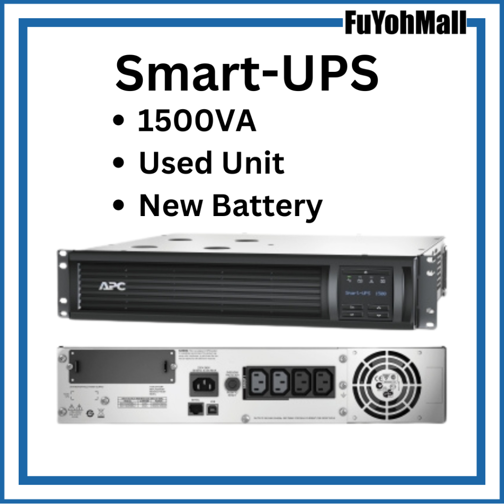 Used Apc Smart Ups Line Interactive 1500va Rackmount 2u 230v 4x