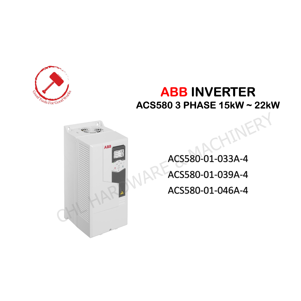 ABB Inverter ACS580 3 Phase / PN: 15kW~22kW / ACS580-01-033A-4 ~ ACS580 ...