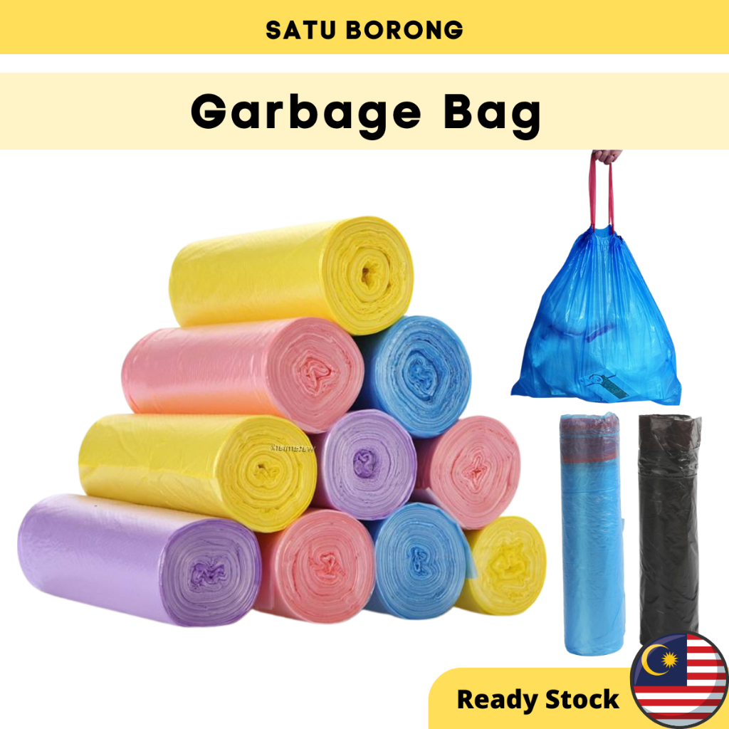 45cm x 50cm Garbage Bag Office Home Rubbish Bag With String Plastic ...