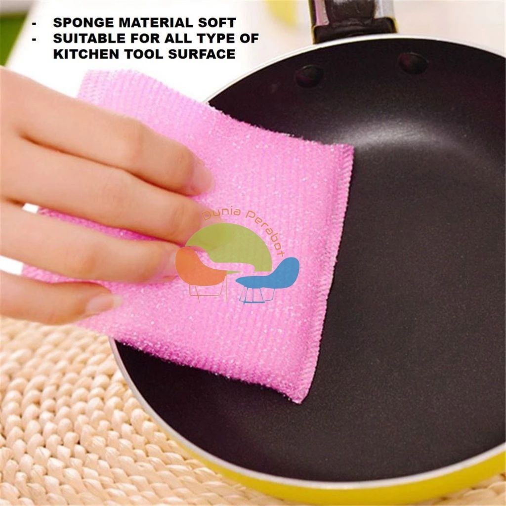 4pcs/set Span Pencuci Pinggan Periuk Sponge Basug Pinggan Alat Dapur ...