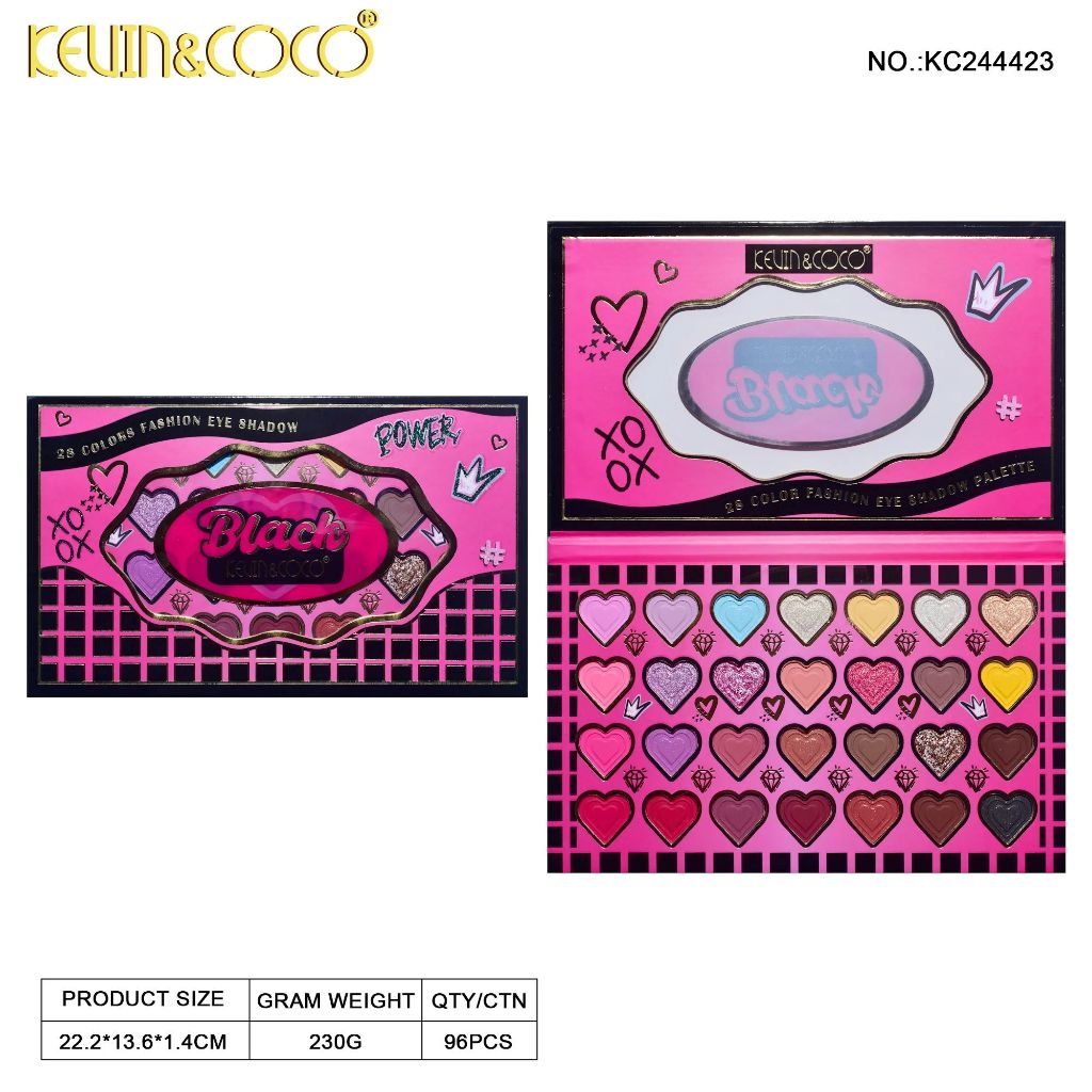 KEVIN&COCO 28 Color Cool Pink Eyeshadow Palette Makeup Set Pembayang Mata Pigment | Shopee Malaysia