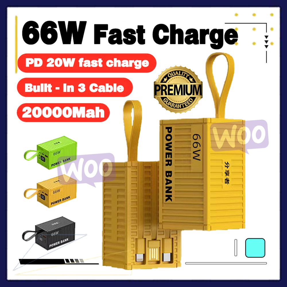 66W 20000mAh Big Capacity Container Power Bank Super Fast Charging 4 ...
