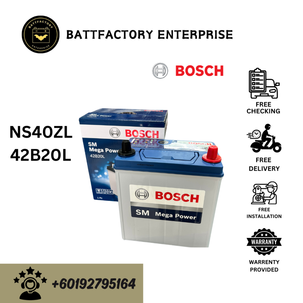 Premium Car Battery NS40ZL 42B20L High Specs 38AH for Myvi Axia Bezza ...