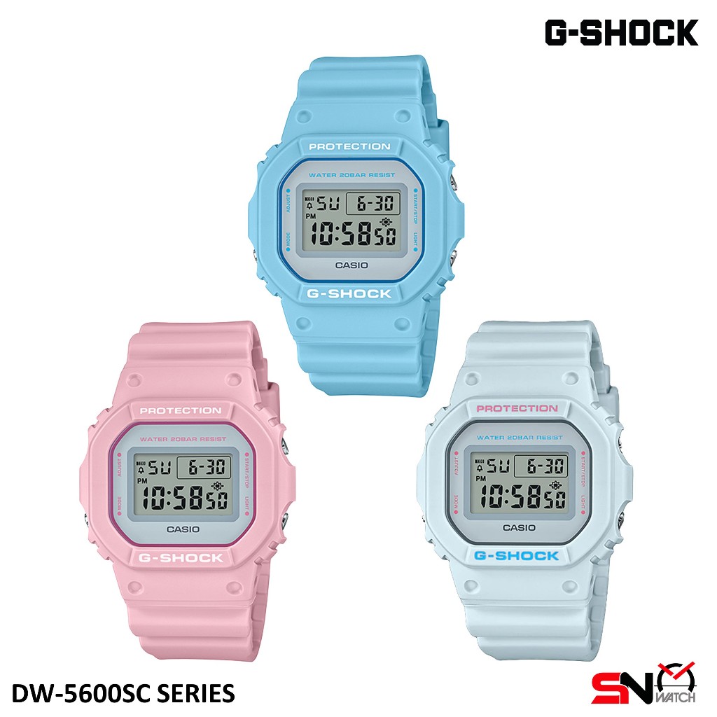Casio G-Shock DW-5600SC Spring Color Pastel Series Digital Resin Band ...