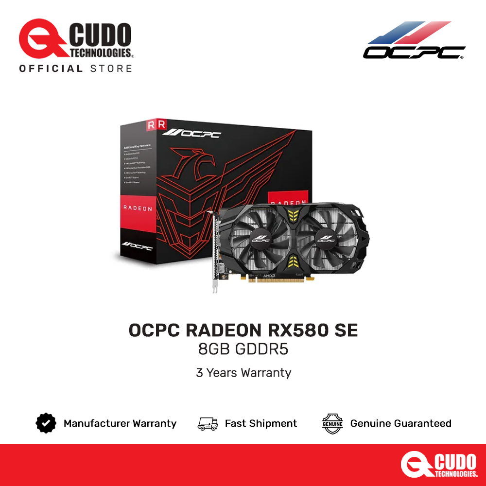 OCPC AMD Radeon RX 580 8GB SE GDDR5 Graphics Card ( OCVARX580G8SE ...