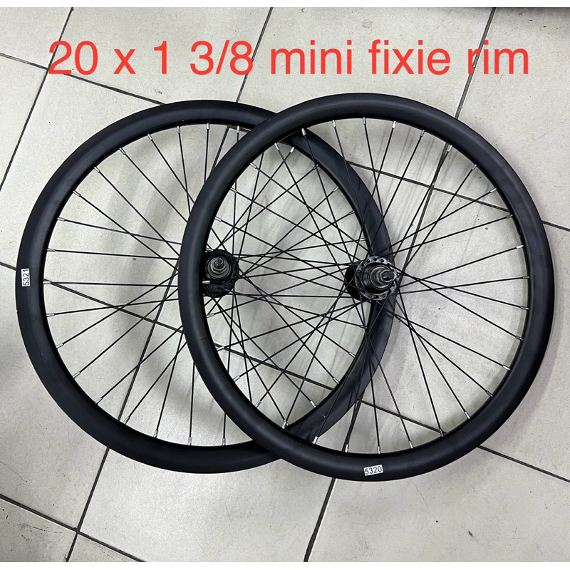 20” 700c fixie alloy wheelset rim set 20 x 1 3/8 mini fixie rim ...