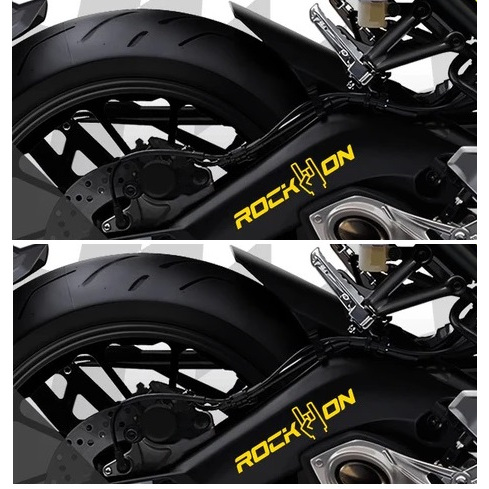 CFS637 MT-09 MT09 SP (2X pcs) Rock On Yamaha swing arm Stiker Sticker ...