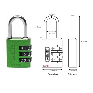 Abus MyCode Combination Lock 144/30 | Shopee Malaysia