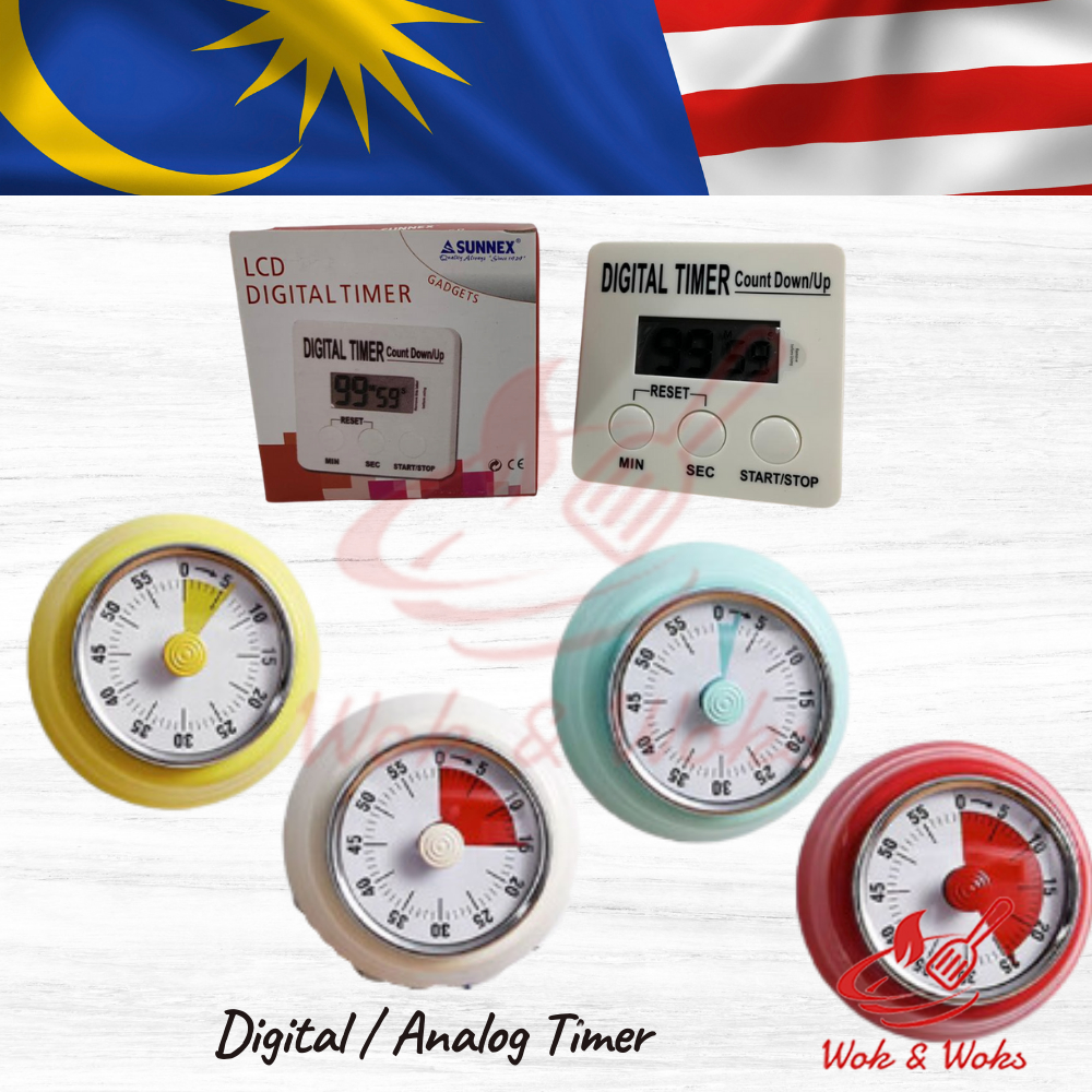 Sunnex Digital Timer@Analog Kitchen Timer / Pemasa Dapur Digital@Analog ...