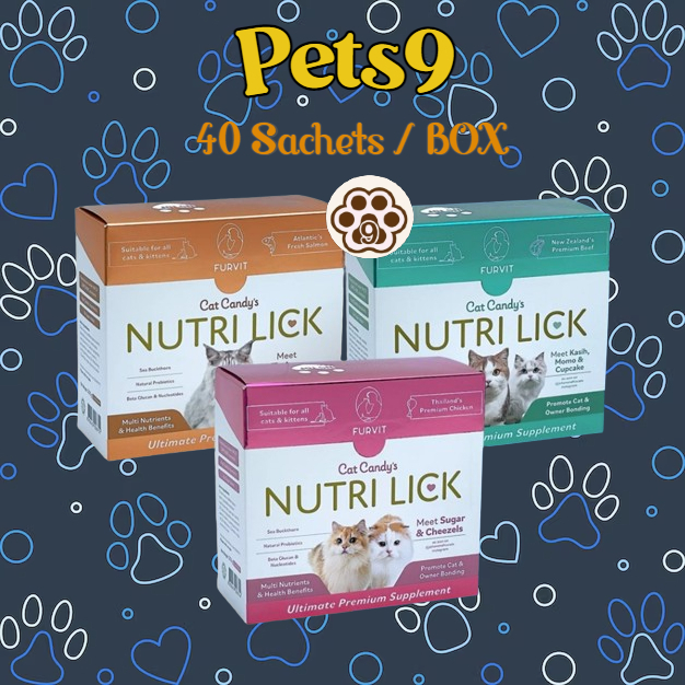 40Sachets/BOX Nutrilick Cat Premium Nutritional Supplement Cat Vitamin ...
