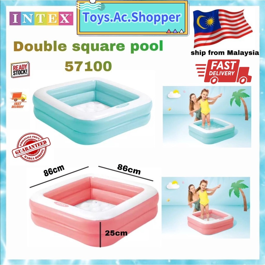 57100 INTEX Inflatable swimming pool double square baby pool for ...