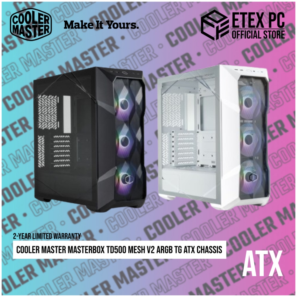 Cooler Master MasterBox TD500 Mesh V2 ARGB TG ATX Chassis # CM-TD500V2 ...