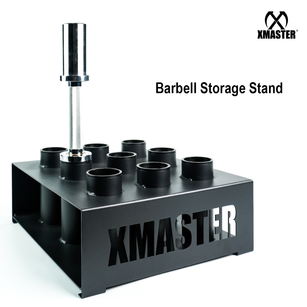 XMASTER Barbell Storage Holder Stand, Steel Rack CrossFit Strength ...
