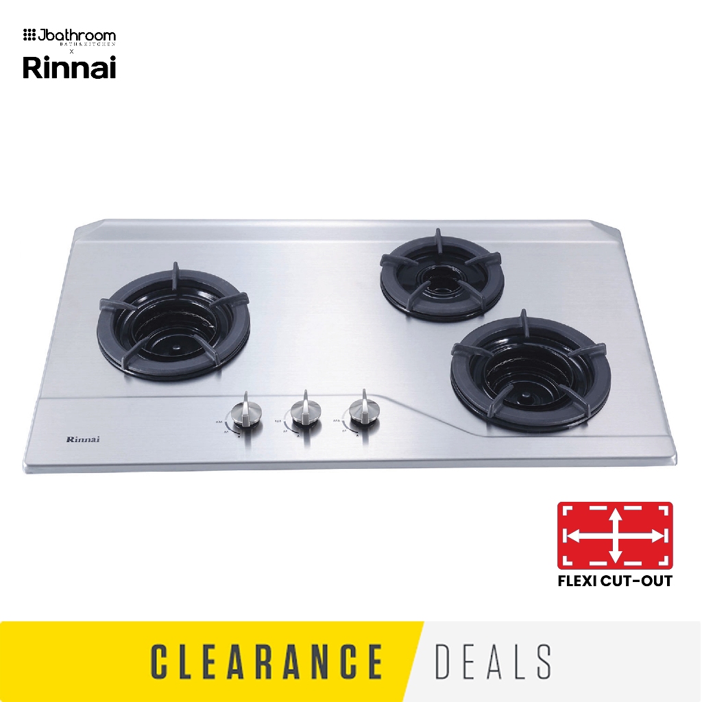 [DISPLAY CLEARANCE] Rinnai RB-3SI-C-S 3-Inner Burner built-in stainless steel gas hob | Shopee ...