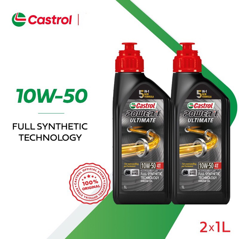 [TWIN PACK] Castrol POWER1 ULTIMATE 10W-50 4T (1L) | Shopee Malaysia