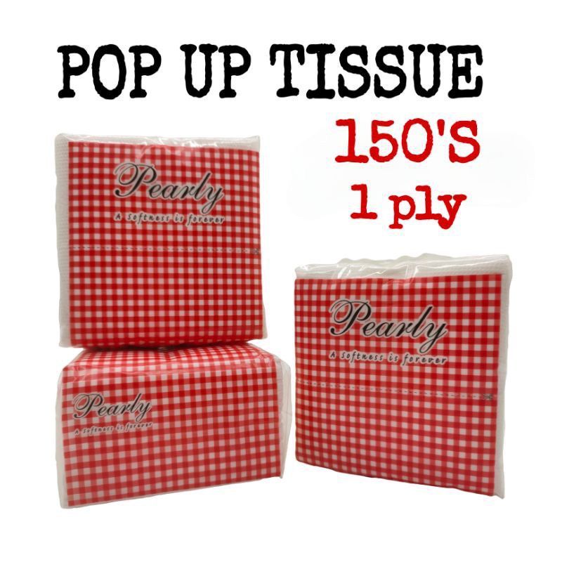 Pearly Pop Up Tissue Pulp Paper 1 Ply 150 Sheets | Shopee Malaysia