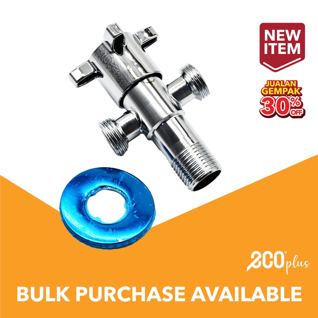 Hiro Double Angle Water Faucet Valve 3cm x 14cm x 35.8cm | Shopee Malaysia