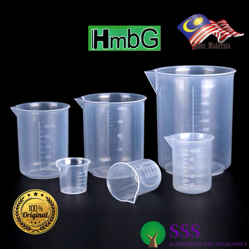 🔥[Ready stock]🔥Plastic Beaker|Bikar Plastik (HmbG)(Premium)(50ml,100ml ...