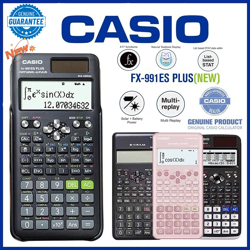 【2024 New】Scientific Calculator CASIO Fx-991ES plus Solar portable ...