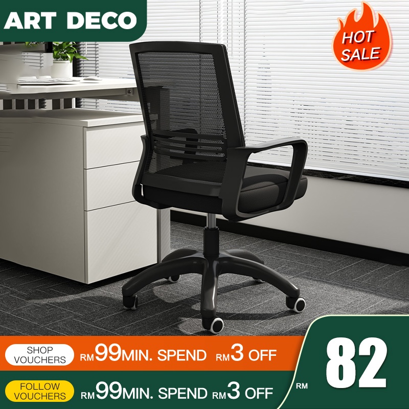 Office Chair Kerusi Pejabat Computer Chair Ergonomic Kerusi Adjustable ...