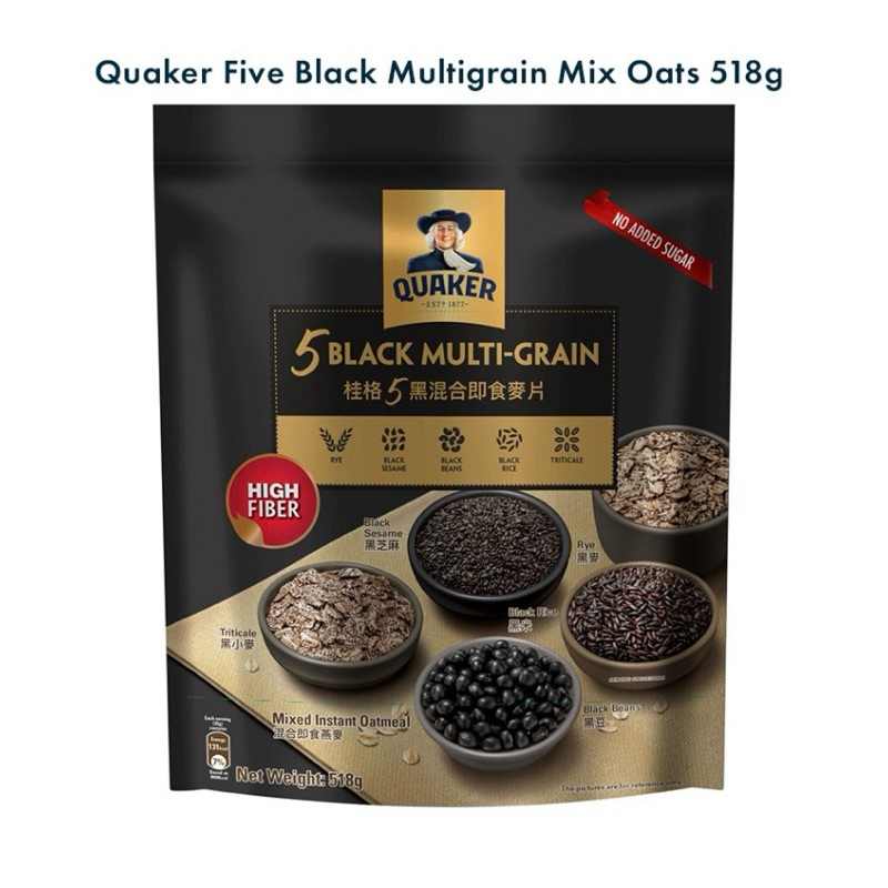 Quaker Five Black Multigrain Mixed Instant Oatmeal 518g （Exp:07 Jan ...