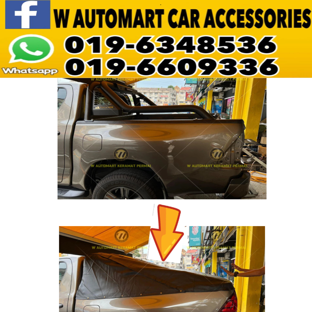 TOYOTA HILUX FORCE F5 ROLL BAR REAR CANVAS | Shopee Malaysia