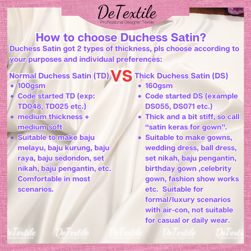 DeTextile Heavy Premium Duchess Satin Bridal Satin Fabric for Wedding ...
