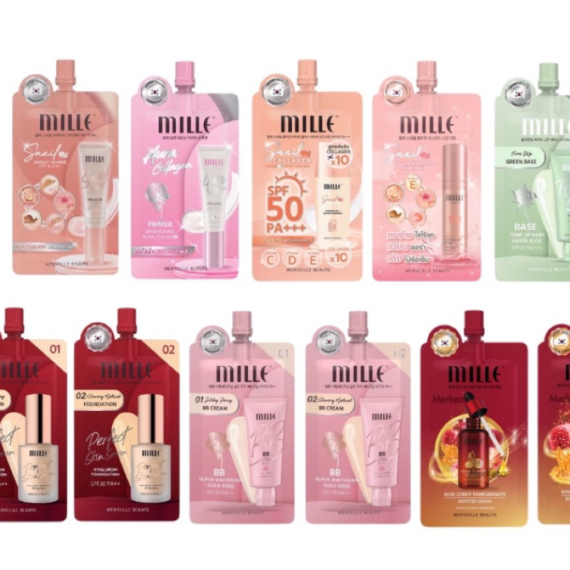 (1 sachet) Mille including cream, makeup, sachets, Mille | Shopee Malaysia