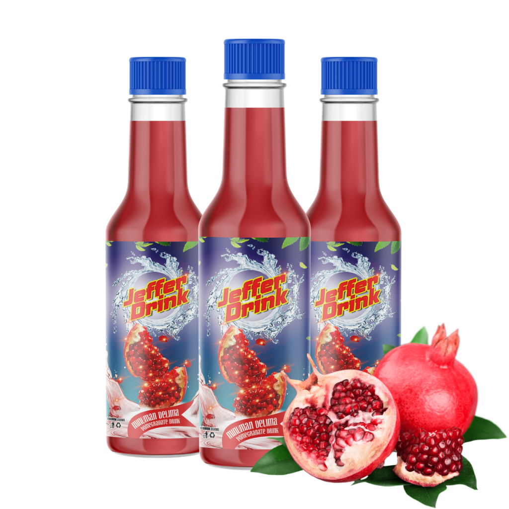 JEFFER DRINK POMEGRANATE (6 botol x 350ml) Minuman Jus Pati Delima ...