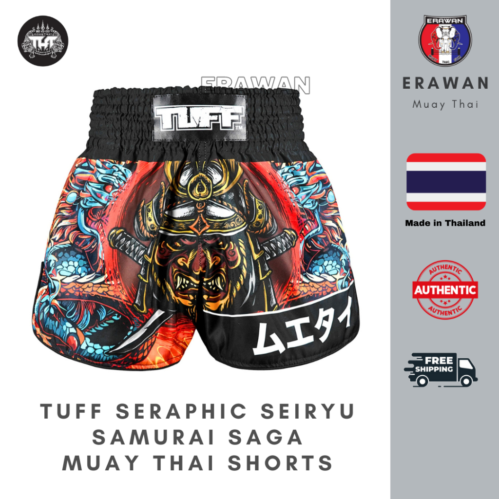 Muay Thai Shorts / Boxing Trunks Thailand TUFF (RMS103 Seraphic Seiryu ...