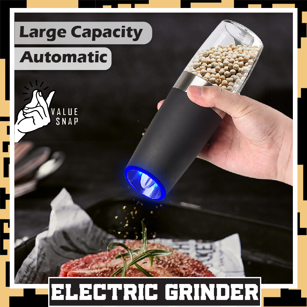 Electric Black Pepper And Salt Grinder Mill Automatic Food Grinder ...