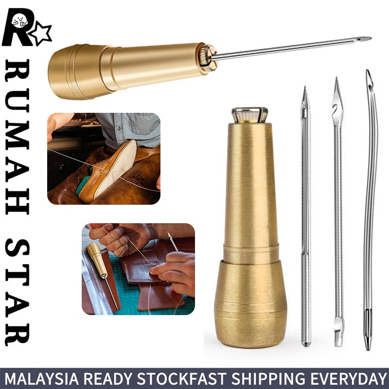 Leather Sewing Kit Jarum Jahit Kasut Kulit Tent Leather Shoes Sewing ...