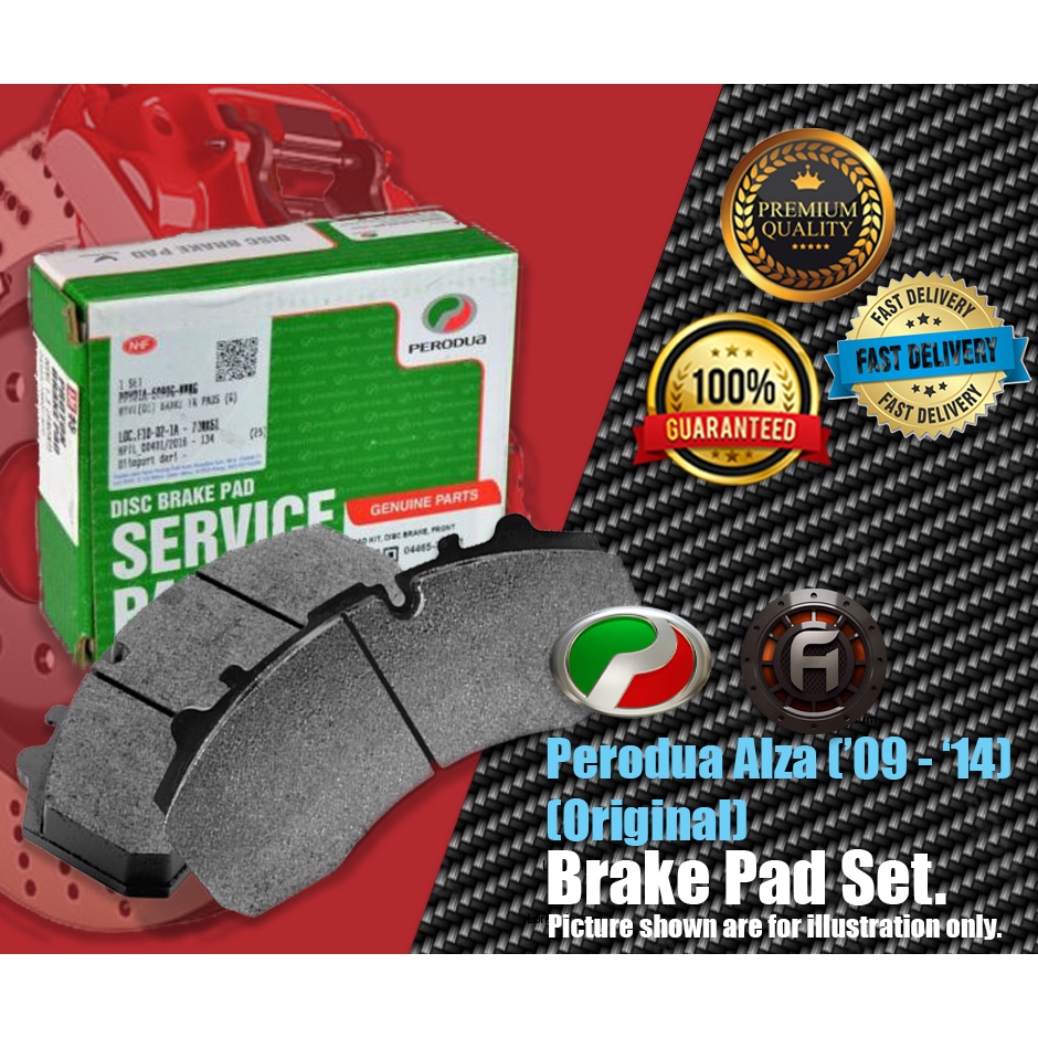 PERODUA ALZA ('09 - '14) | FRONT BRAKE PAD | ORIGINAL | Shopee Malaysia