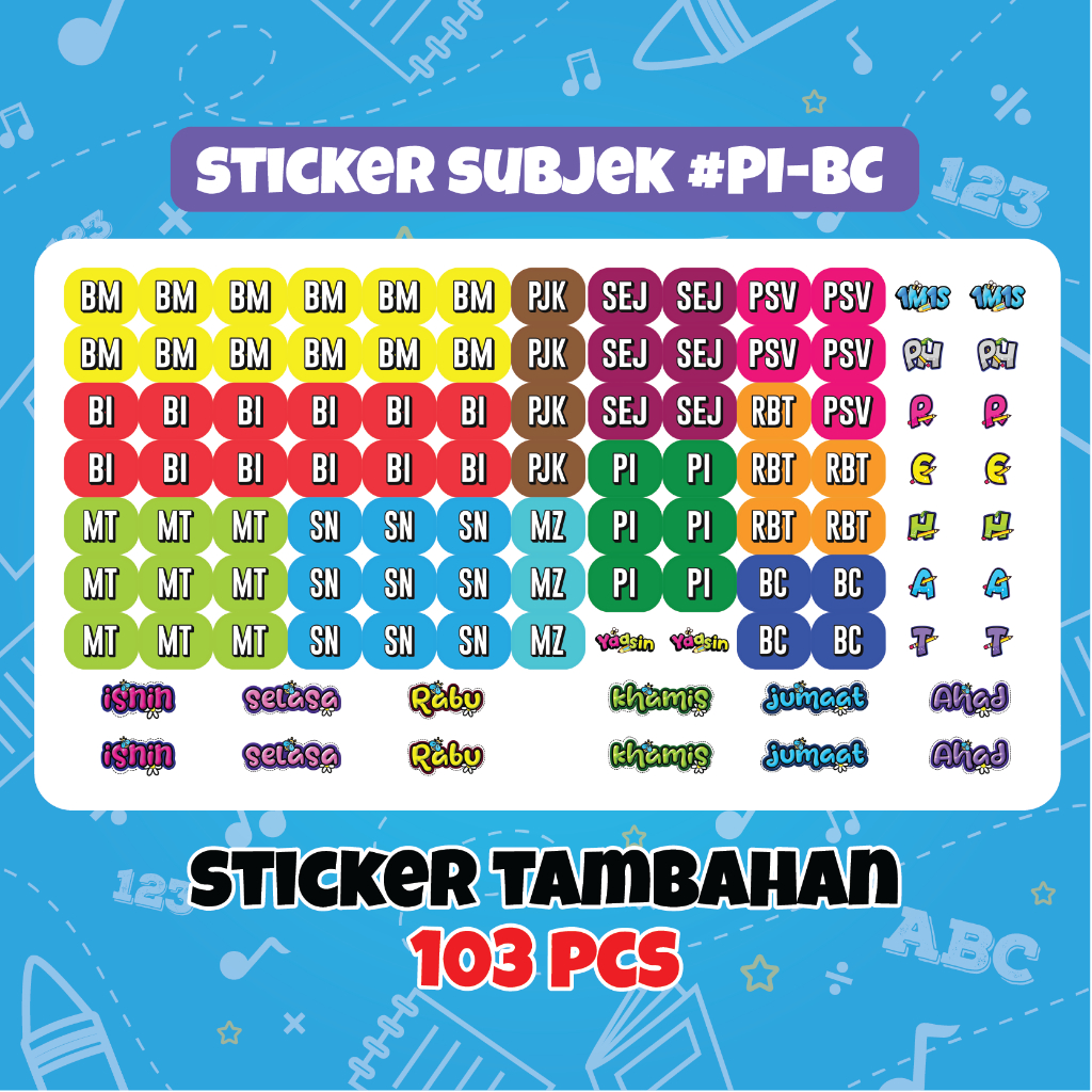 A4 SIZE JADUAL WAKTU KELAS SEKOLAH | KAFA DENGAN STICKER | Shopee Malaysia