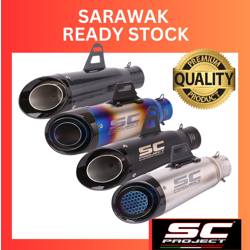 SC Project S1 Motorcycle Exhaust Muffler Slip On Full System Built In ...