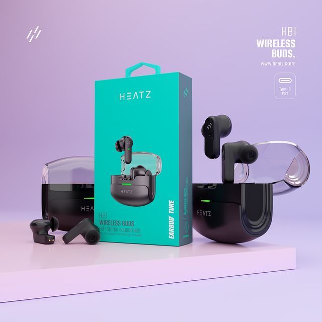 Heatz HB1 Wireless EarBuds HiFi Stereo Soundtrack Noise cancellation ...