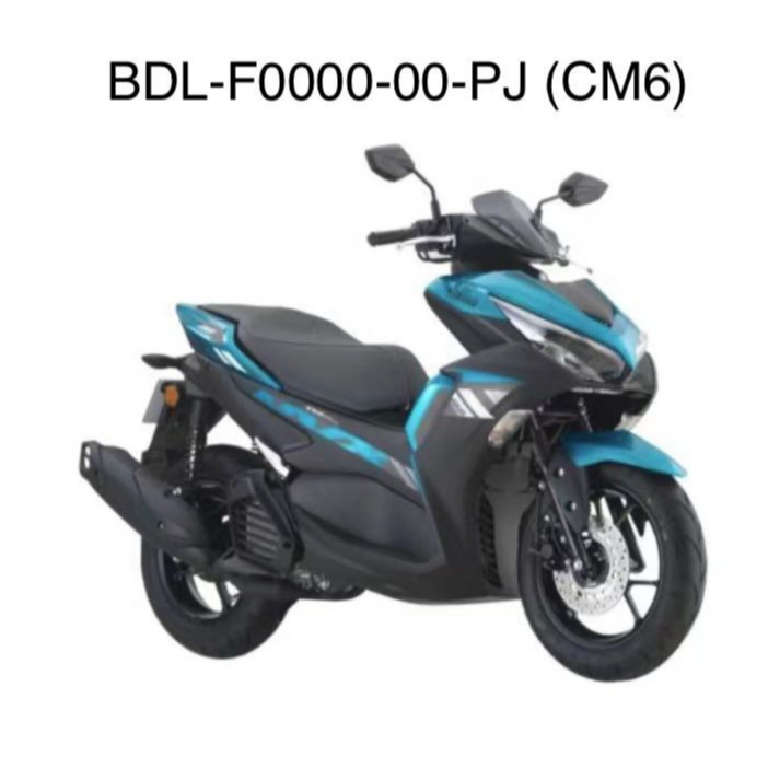 BDL-F0000-00-PJ COVERSET YAMAHA NVX 155 V2 / AEROX CM6 CYAN HITAM MATTE ...