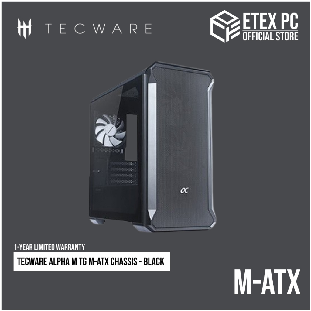TECWARE Alpha M TG mATX chassis-Black # TEC-N-ALPHA-BLACK | Shopee Malaysia