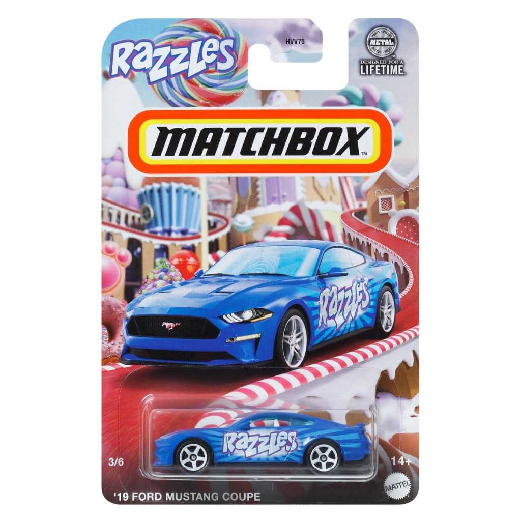 Matchbox '19 Ford Mustang Coupe - Razzles (Matchbox Tootsie Roll Candy ...