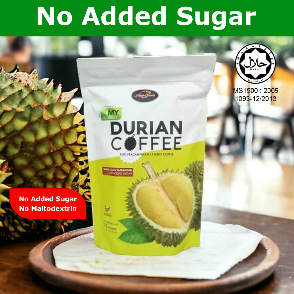 [HALAL] My Favourite Durian Coffee | Premix Coffee with No Added Sugar / Low Sugar, No ...