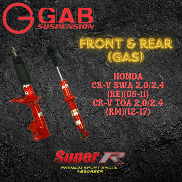 Original GAB Super R Absorber - FRONT & REAR GAS CR-V SWA 2.0/2.4 (RE ...