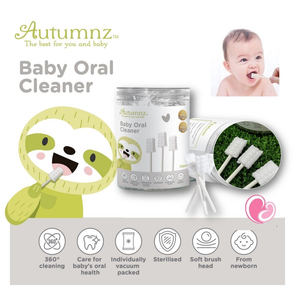 Autumnz 30pcs Baby Oral Cleaner/ Baby Tongue Cleaner/ Gauze Oral Cavity ...