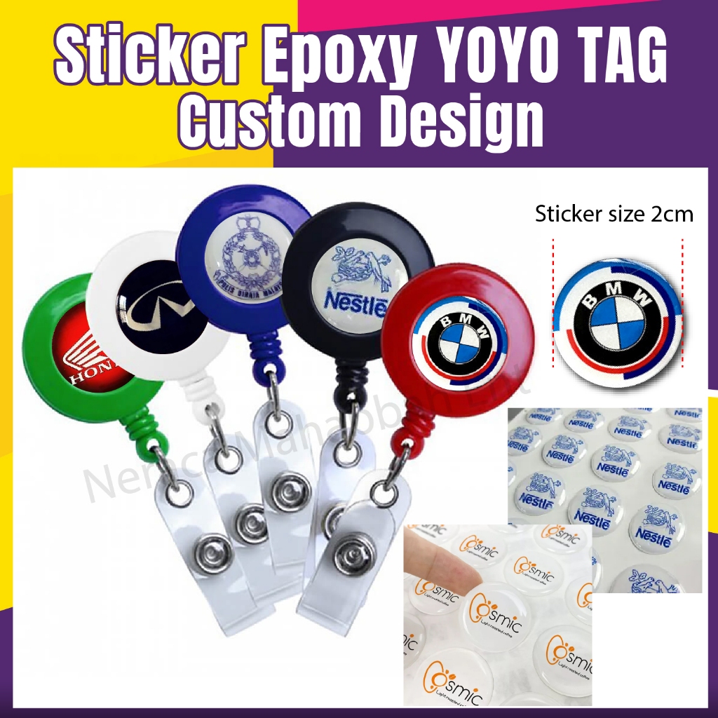 [RM0.85/pc_Fast Delivery!!] 50pcs_STICKER Yoyo_Sticker 3D_Sticker ...