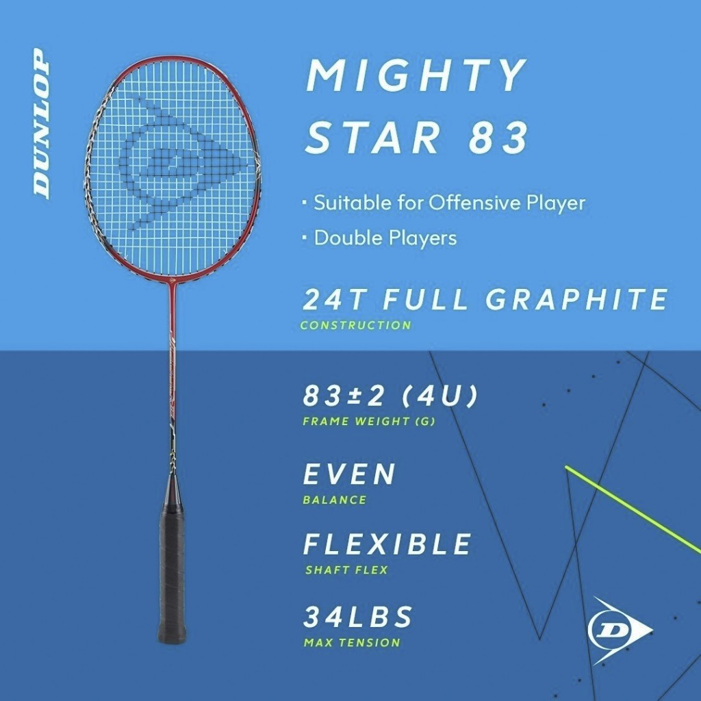 DUNLOP OMI-STAR 83 BADMINTON RACKET | Shopee Malaysia
