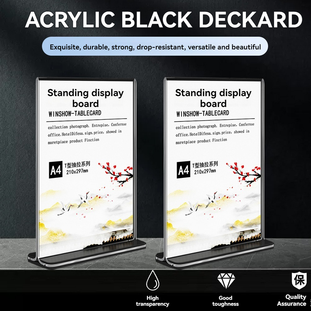 [READY STOCK] A4, A5, A6 Size Arcylic T-Shape Table Stand/Card Holder ...