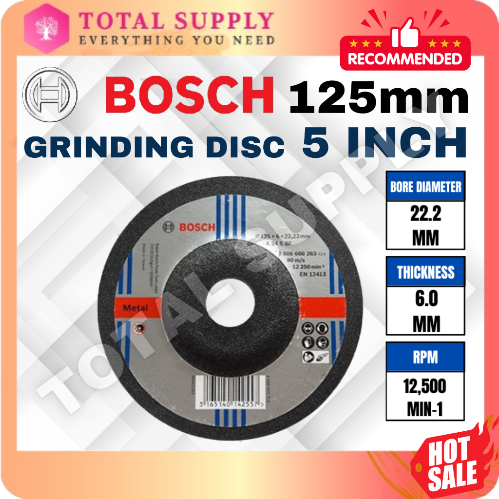 BOSCH 125mm 5 INCH GRINDING DISC 2608600263 | Shopee Malaysia