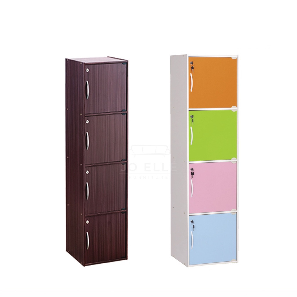 CROZ 4 Door Cabinet Locker Book Rack Bookshelf Book Shelf Rack File ...